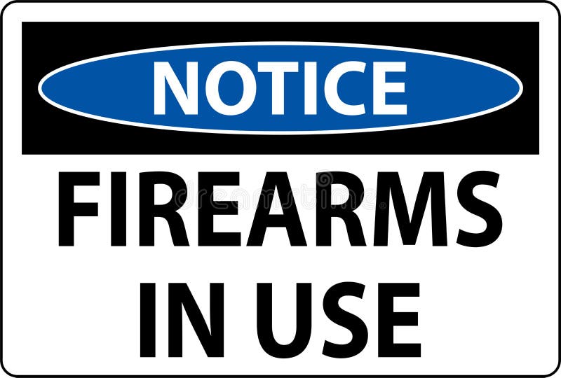 Notice Firearms Allowed Sign Firearms in Use Stock Vector ...