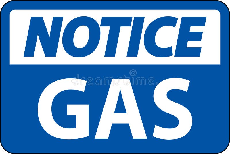 Notice Flammable Sign GAS on White Background Stock Vector ...