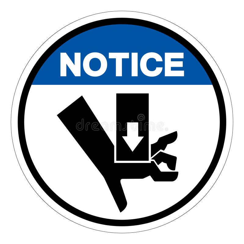 Notice Hand Crush Force from Above Symbol Sign, Vector Illustration ...