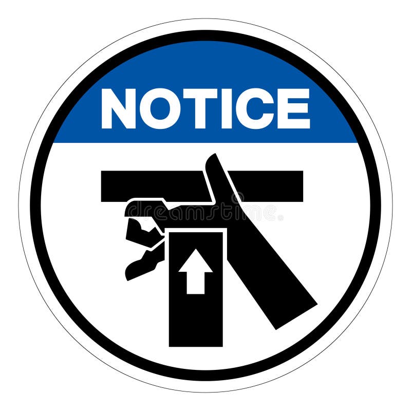 Notice Hand Crush Force from Below Symbol Sign, Vector Illustration ...