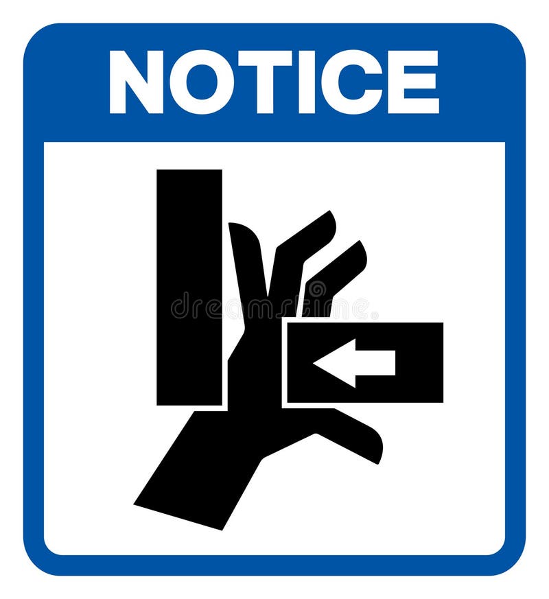 Notice Hand Crush Force from Right Symbol Sign, Vector Illustration ...