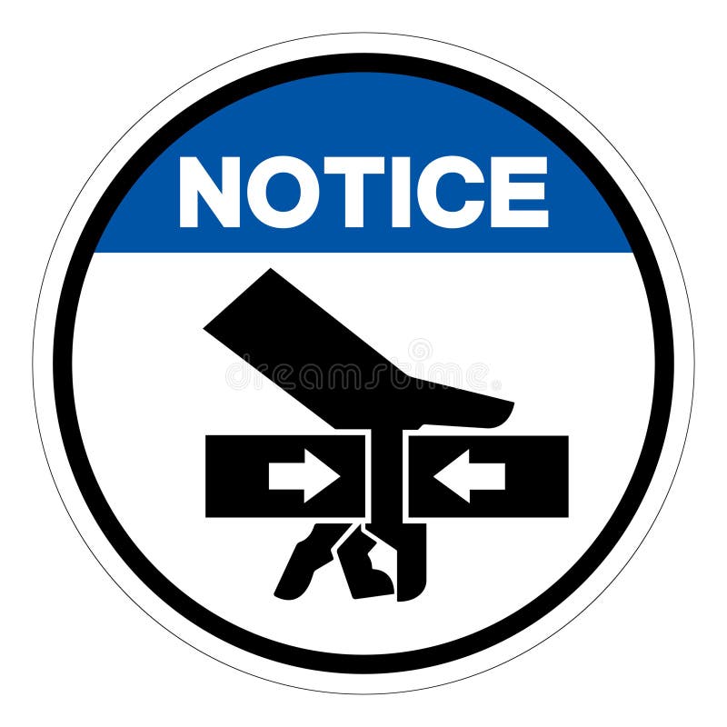 Notice Hand Crush Force from Two Sides Symbol Sign, Vector Illustration ...