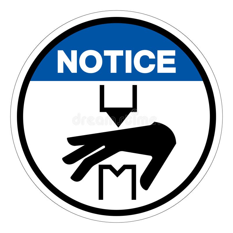 Notice Crush Hazard Symbol Symbol Sign, Vector Illustration, Isolate on ...