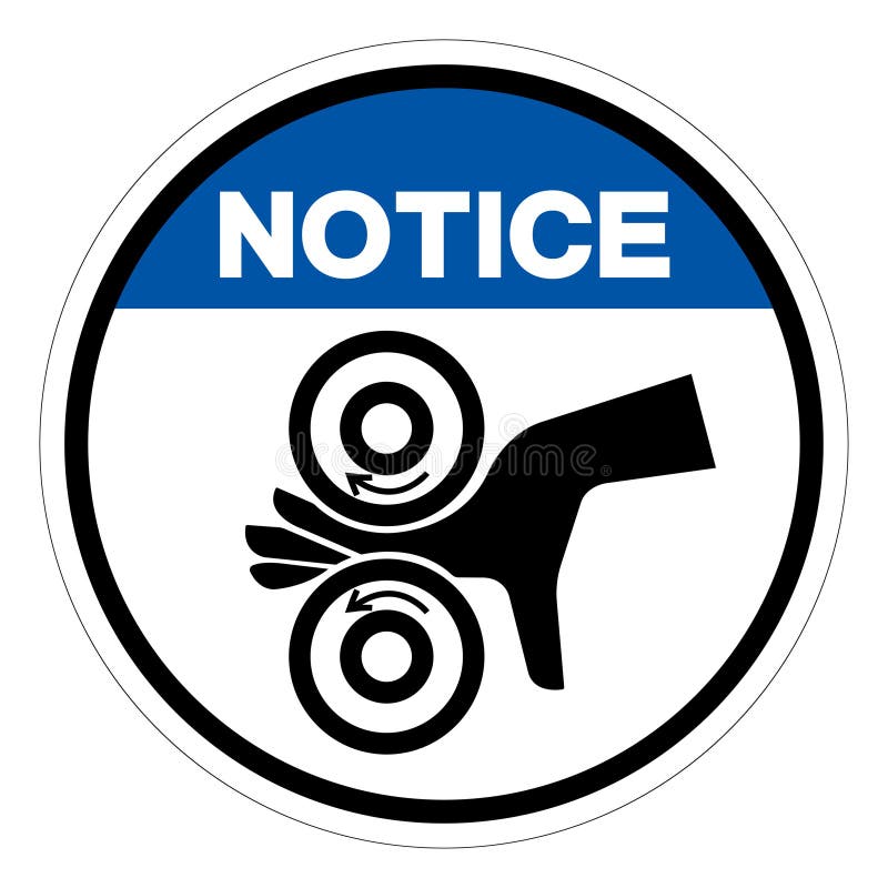 Notice Hand Crush Hazard Symbol Sign, Vector Illustration, Isolate on ...