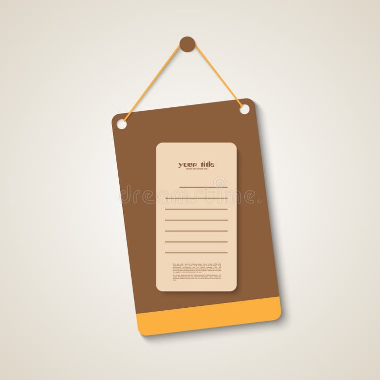 Notice hanging sign stock vector. Illustration of internet - 38595195