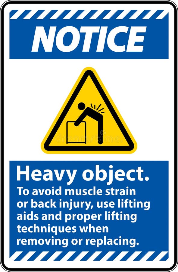 Heavy Object Warning Label Stock Illustrations – 170 Heavy Object ...