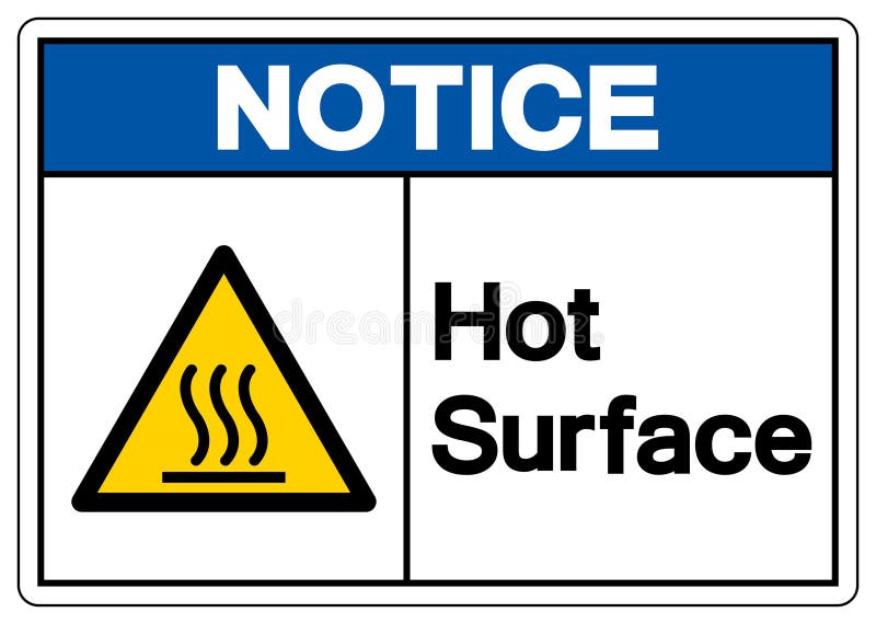 Notice Hot Surface Symbol Sign, Vector Illustration, Isolate on White ...