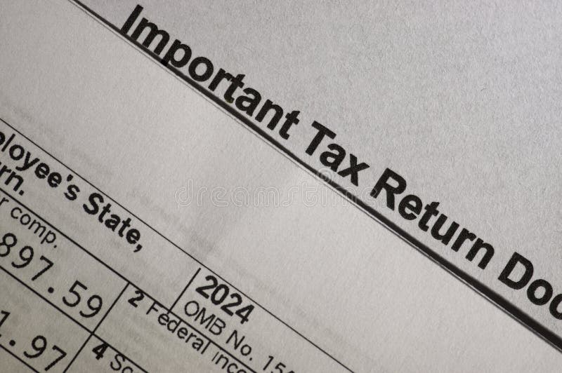 Notice of Important Tax Documents for 2024 Stock Image - Image of ...