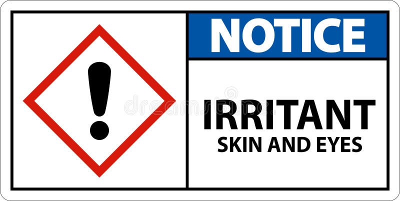 Notice Irritant GHS Sign on White Background Stock Vector ...