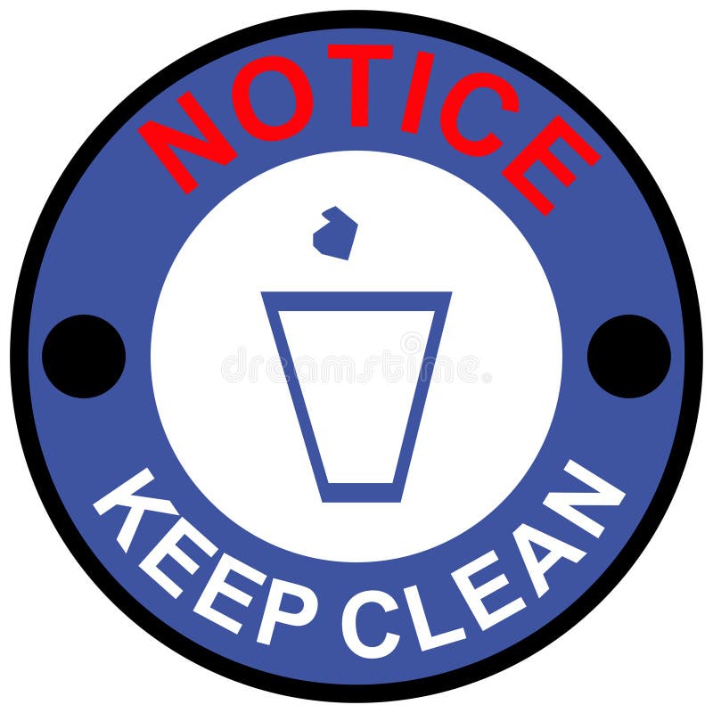 Notice Keep Clean,hygiene Sticker,icon,pictogram Stock Vector ...