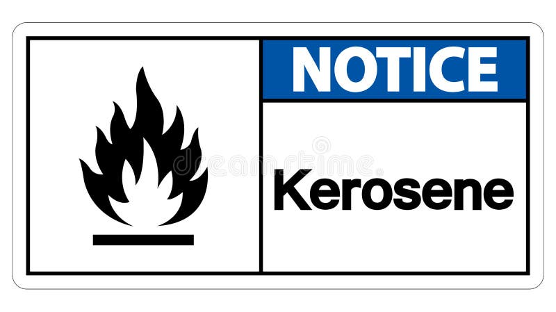 Notice Kerosene Symbol Sign on White Background Stock Vector ...