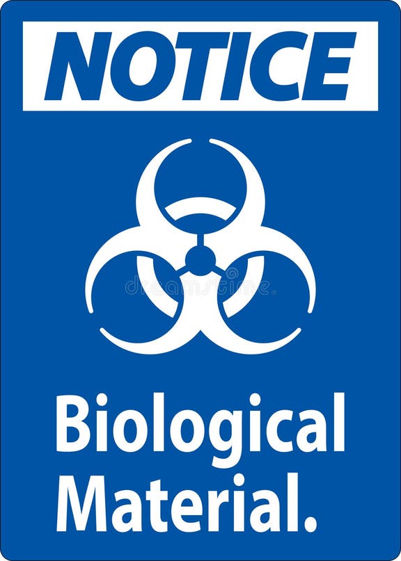 Notice Label Biological Material Sign Stock Vector - Illustration of ...