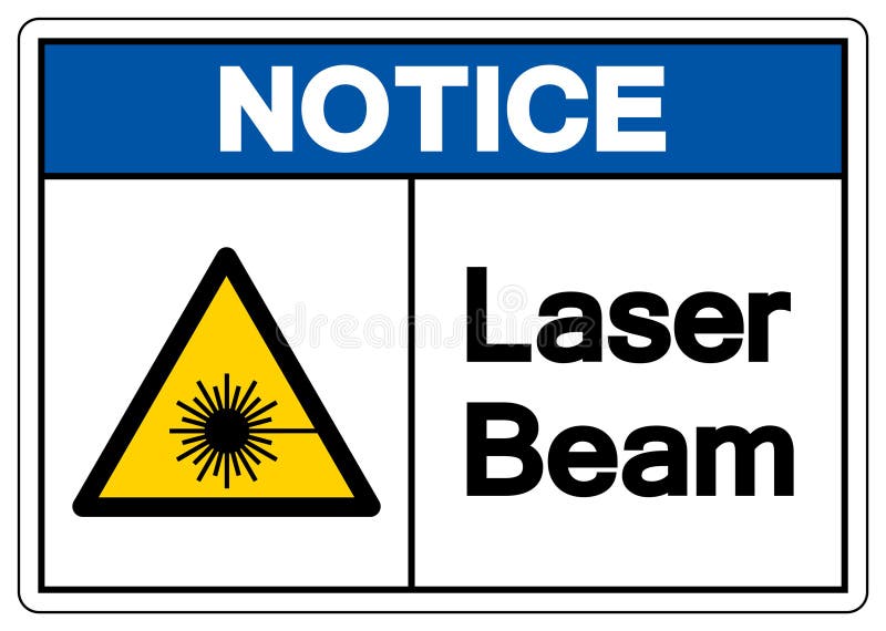 Notice Laser Beam Symbol,Vector Illustration, Isolate on White ...
