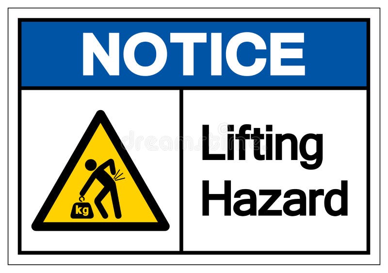 Lifting Hazard Symbol Sign, Vector Illustration, Isolate on White ...
