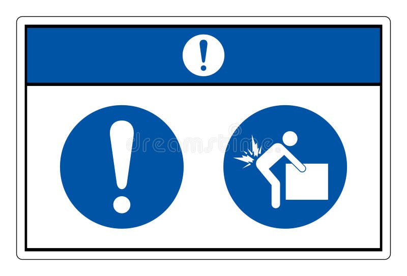 Notice Lifting Hazard Symbol Sign,Vector Illustration, Isolated on ...