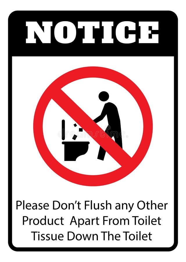 Toilet Notice and Restroom Warning Sign Signboards Stock Vector ...