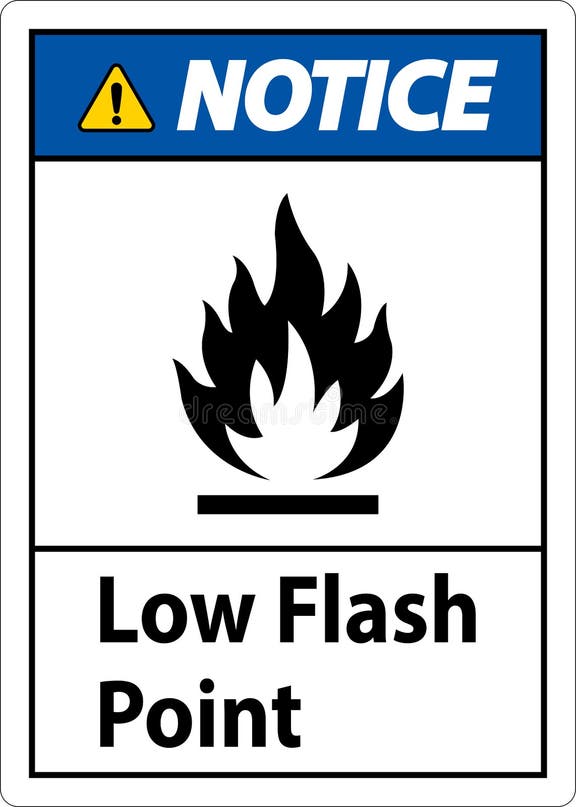 Notice Low Flash Sign on White Background Stock Vector - Illustration ...