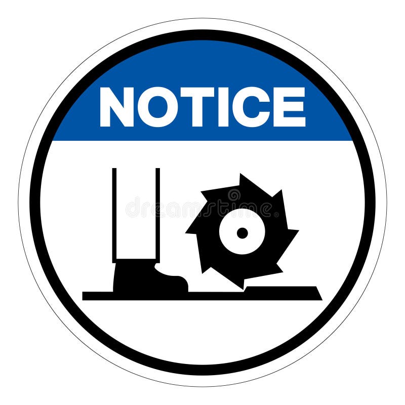 Notice Machinery Symbol Sign, Vector Illustration, Isolate on White ...