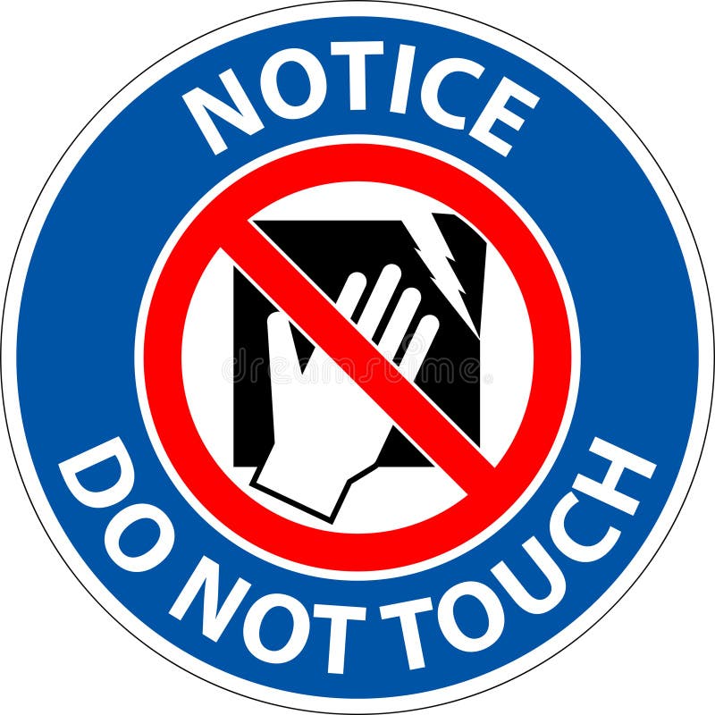 Notice Machine Sign Fragile Equipment, Do Not Touch Stock Vector ...