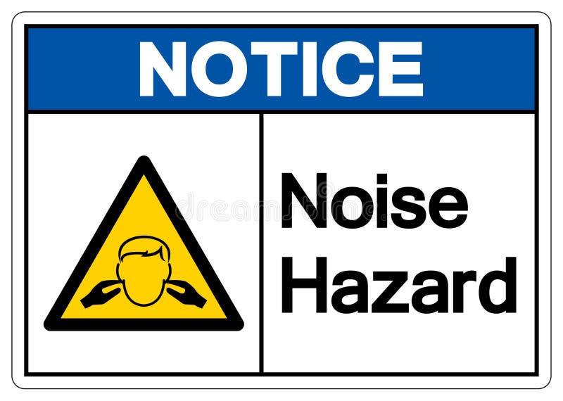 Notice Noise Hazard Symbol Sign, Vector Illustration, Isolate on White ...