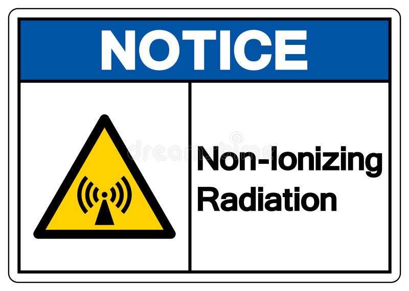 Notice Non-Ionizing Radiation Symbol, Vector Illustration, Isolate on ...