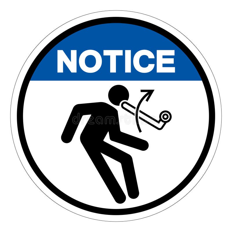 Notice Object Bumps of Face Hazard Symbol Sign, Vector Illustration ...