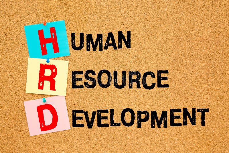 Notice Board with Inscription HRD Human Resource Development Stock ...