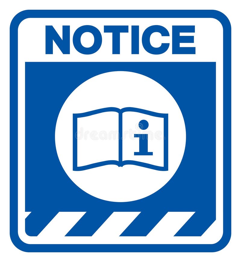 Notice Operators Instructions Symbol Sign,Vector Illustration, Isolated ...