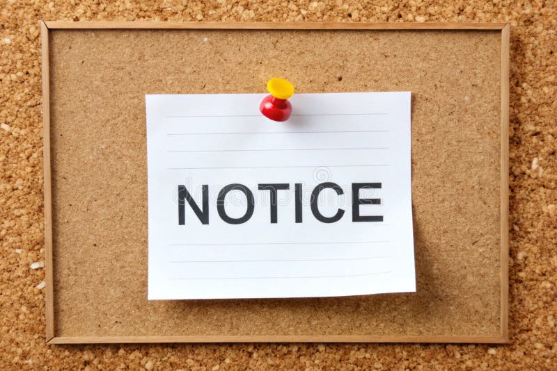Notice Paper Paper on a Cork Notice Board Stock Illustration ...