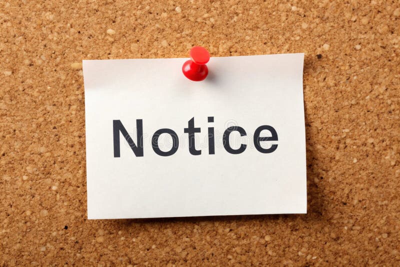 Notice Paper on Isolated Cork Notice Board Stock Illustration ...