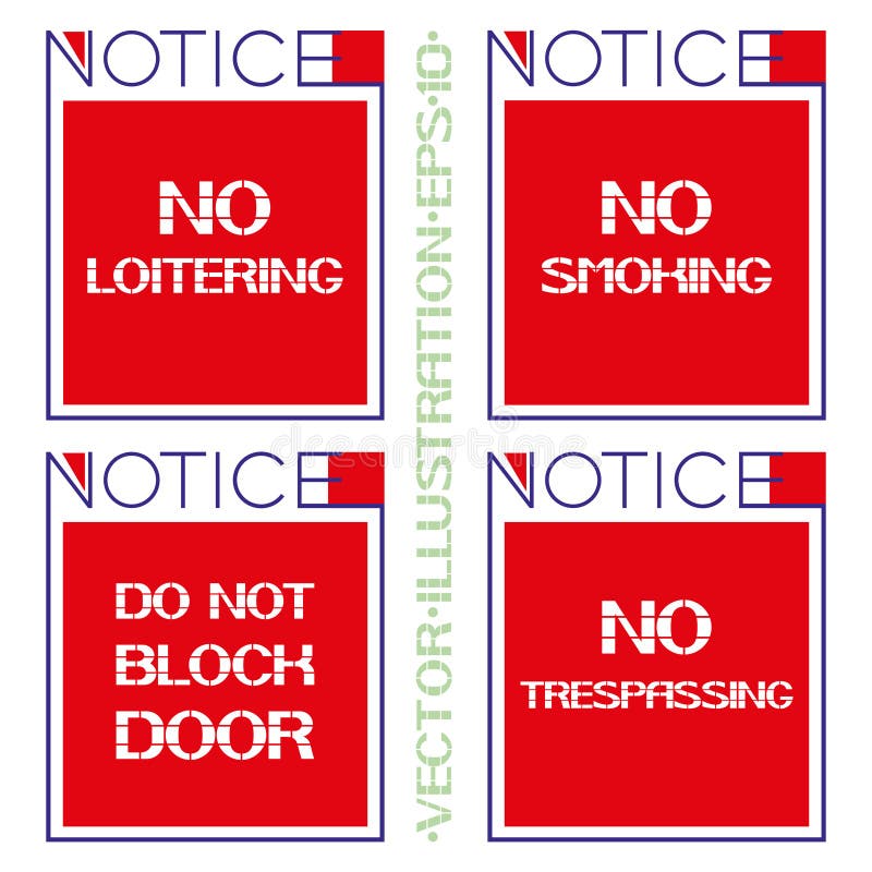 Notice. stock illustration. Illustration of addiction - 46959611