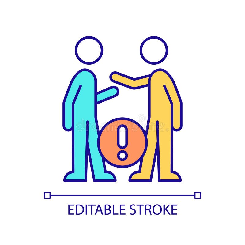 Notice Problems in Communication RGB Color Icon Stock Vector ...