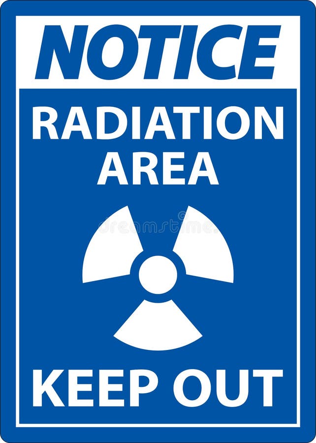 Notice Radiation Area Keep Out Sign on White Background Stock Vector ...
