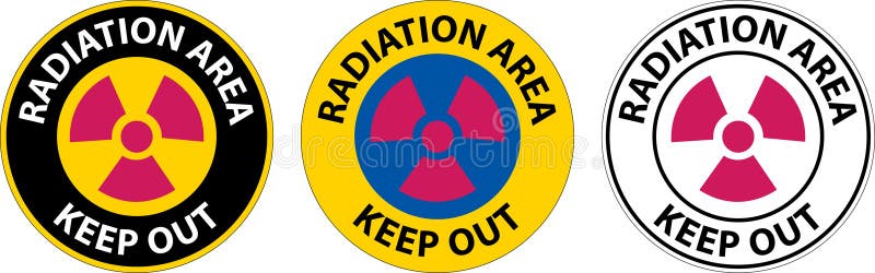 Notice Radiation Area Keep Out Sign on White Background Stock Vector ...