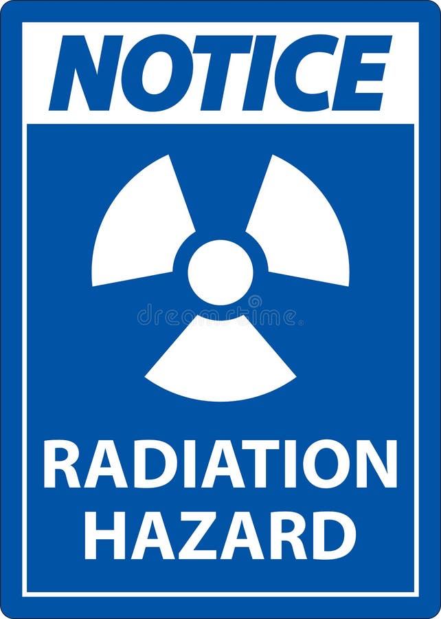 Notice Radiation Hazard Sign on White Background Stock Vector ...