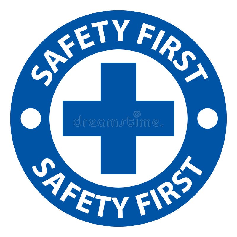 Notice Safety First Sign on White Background Stock Vector ...