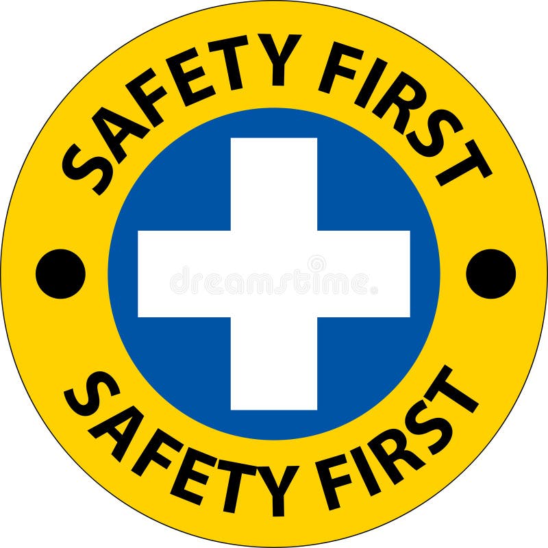 Notice Safety First Sign on White Background Stock Vector ...