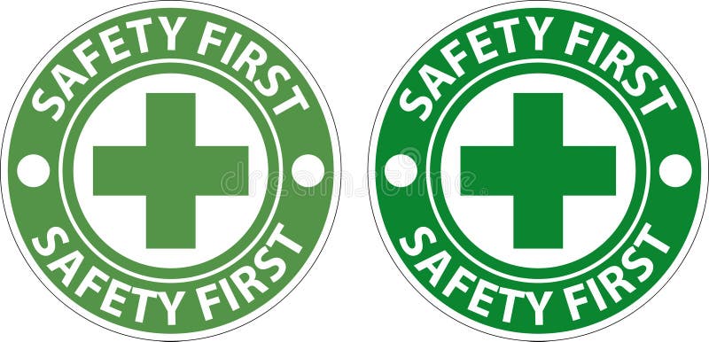 Notice Safety First Sign on White Background Stock Vector ...