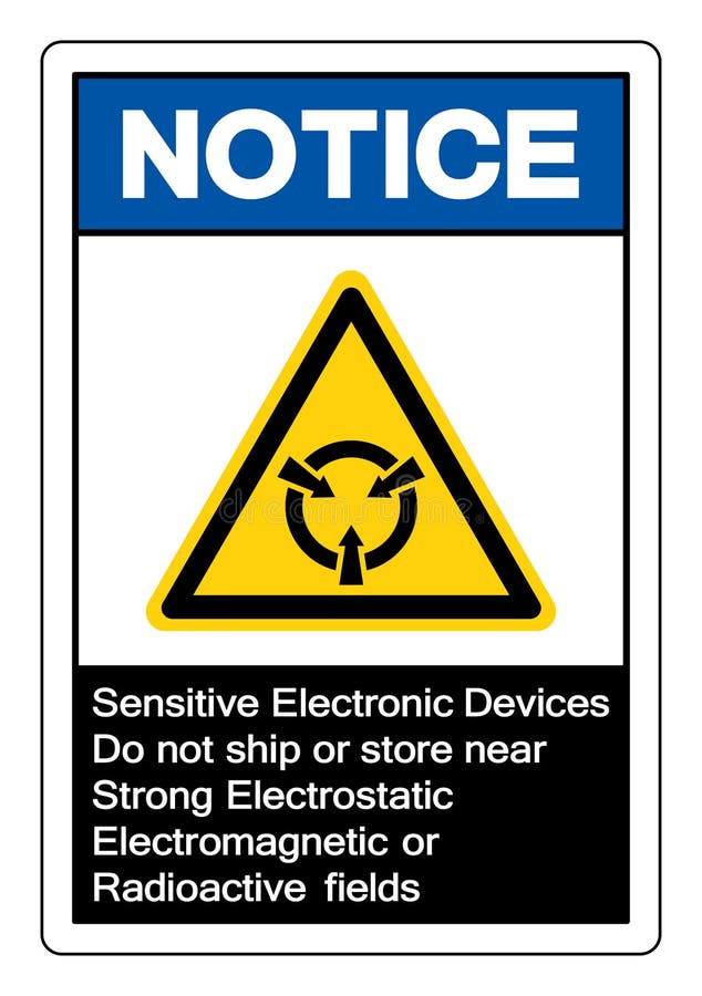 Notice Electrostatic Sensitive Device Symbol Sign, Vector Illustration ...