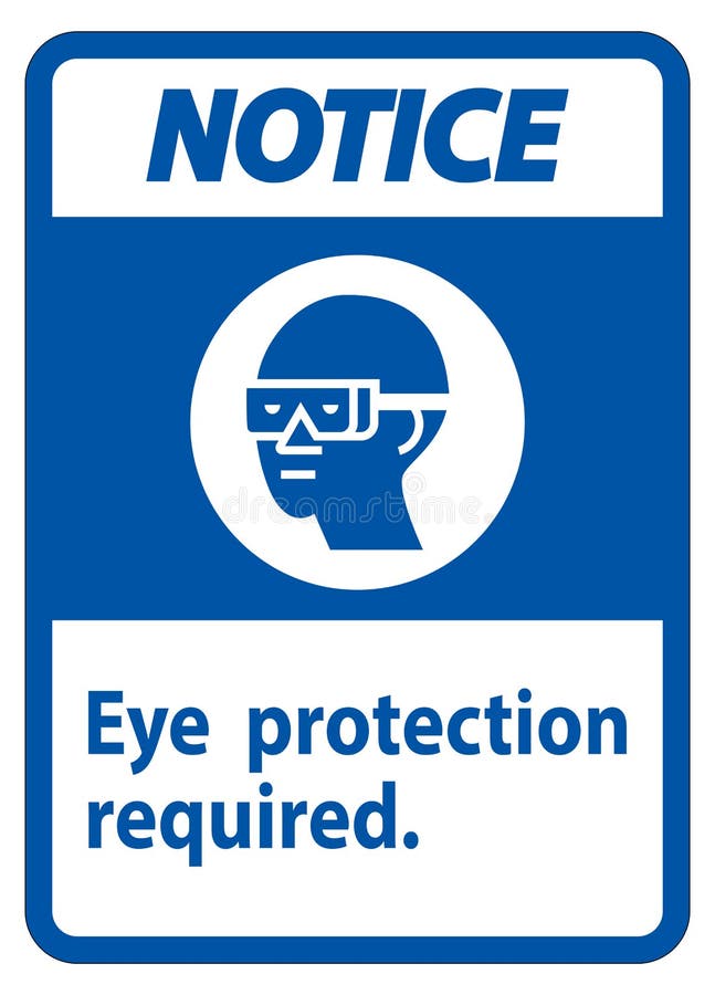 Notice Sign Wear Protective Equipment,with PPE Symbols on White ...