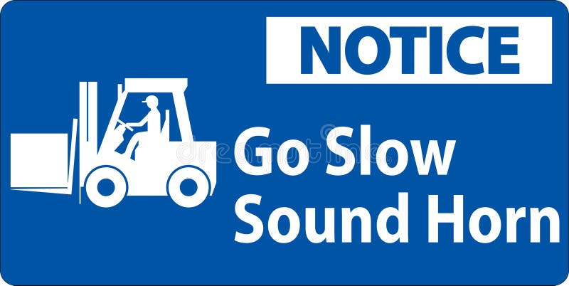 Notice Slow Down Sign on White Background Stock Vector - Illustration ...