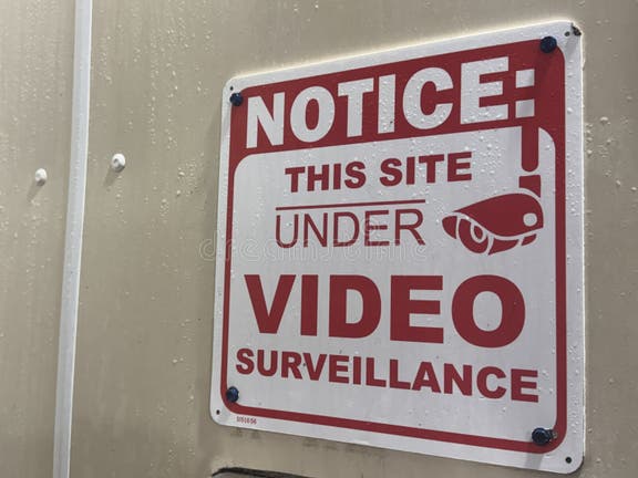 Video surveillance sign stock photo. Image of sign, surveillance ...