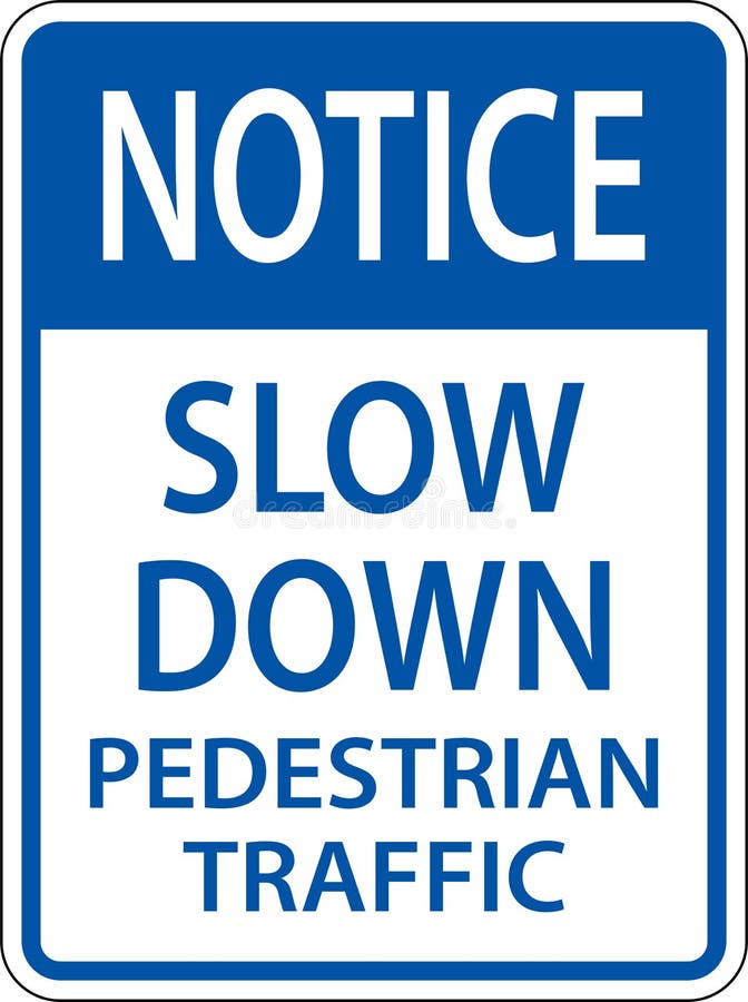 Slow Down Sign on White Background Stock Vector - Illustration of ...