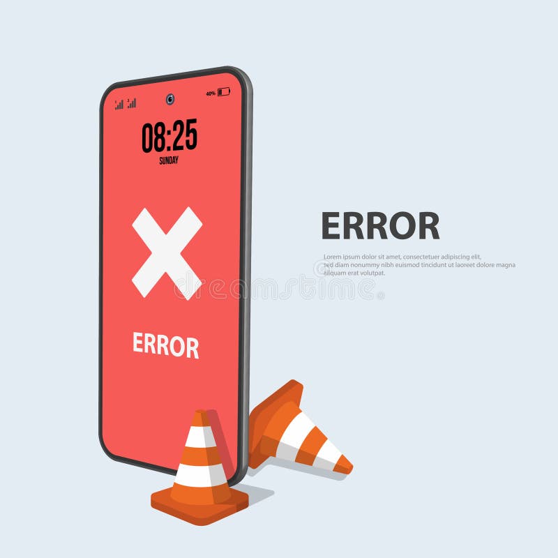 Notice on the Smart Phone Screen Vector Icon. Alert, Warning, Virus ...