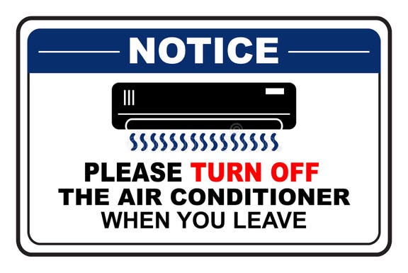 Turn Off Air Conditioner Sign Stock Illustrations – 5 Turn Off Air ...