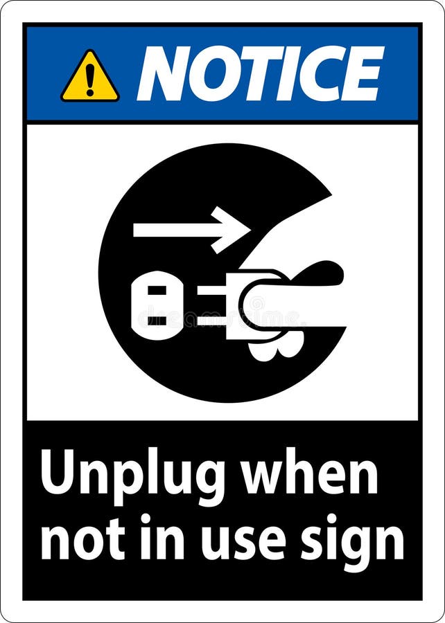 Do Not Unplug, Prohibition Sign with Silhouette of Electric Plug ...