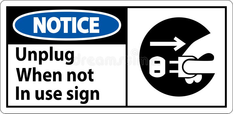 Do Not Unplug, Prohibition Sign with Silhouette of Electric Plug ...