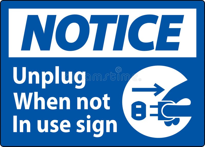 Do Not Unplug, Prohibition Sign with Silhouette of Electric Plug ...