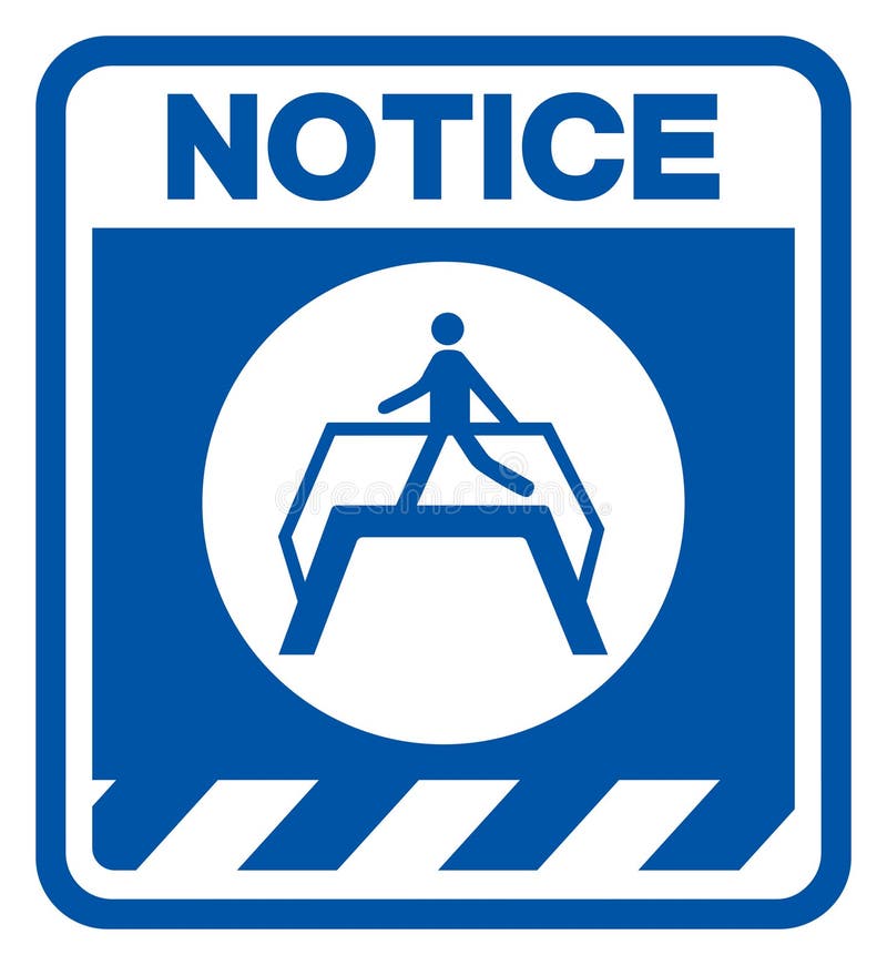 Notice Use Footbridge Symbol Sign ,Vector Illustration, Isolate on ...