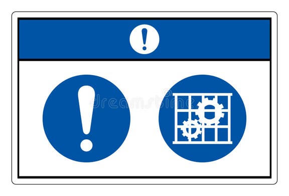 Notice Use Guards Symbol Sign, Vector Illustration, Isolate on White ...